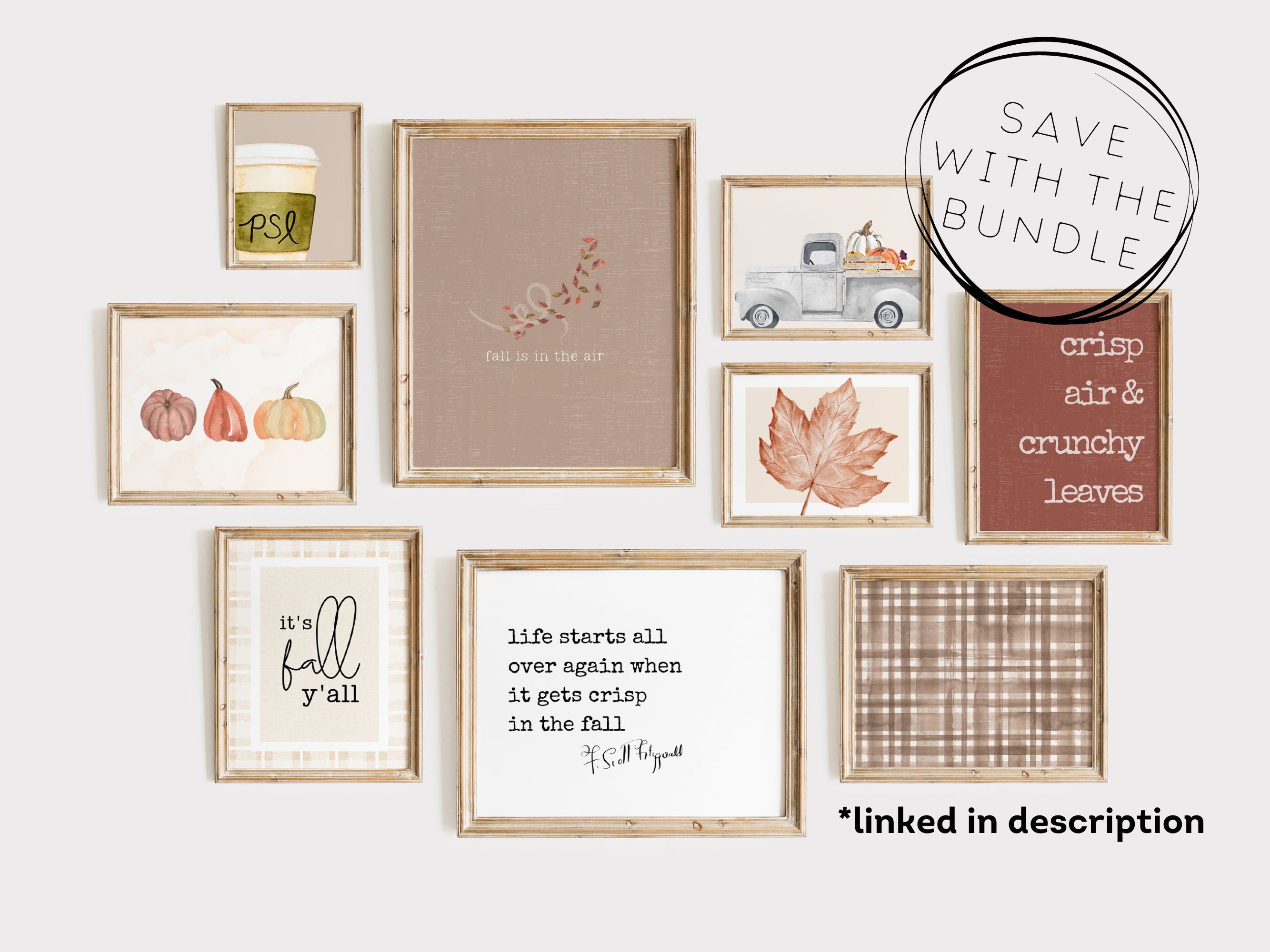 Fall is in the Air Print Fall Printable Wall Art Neutral - Etsy