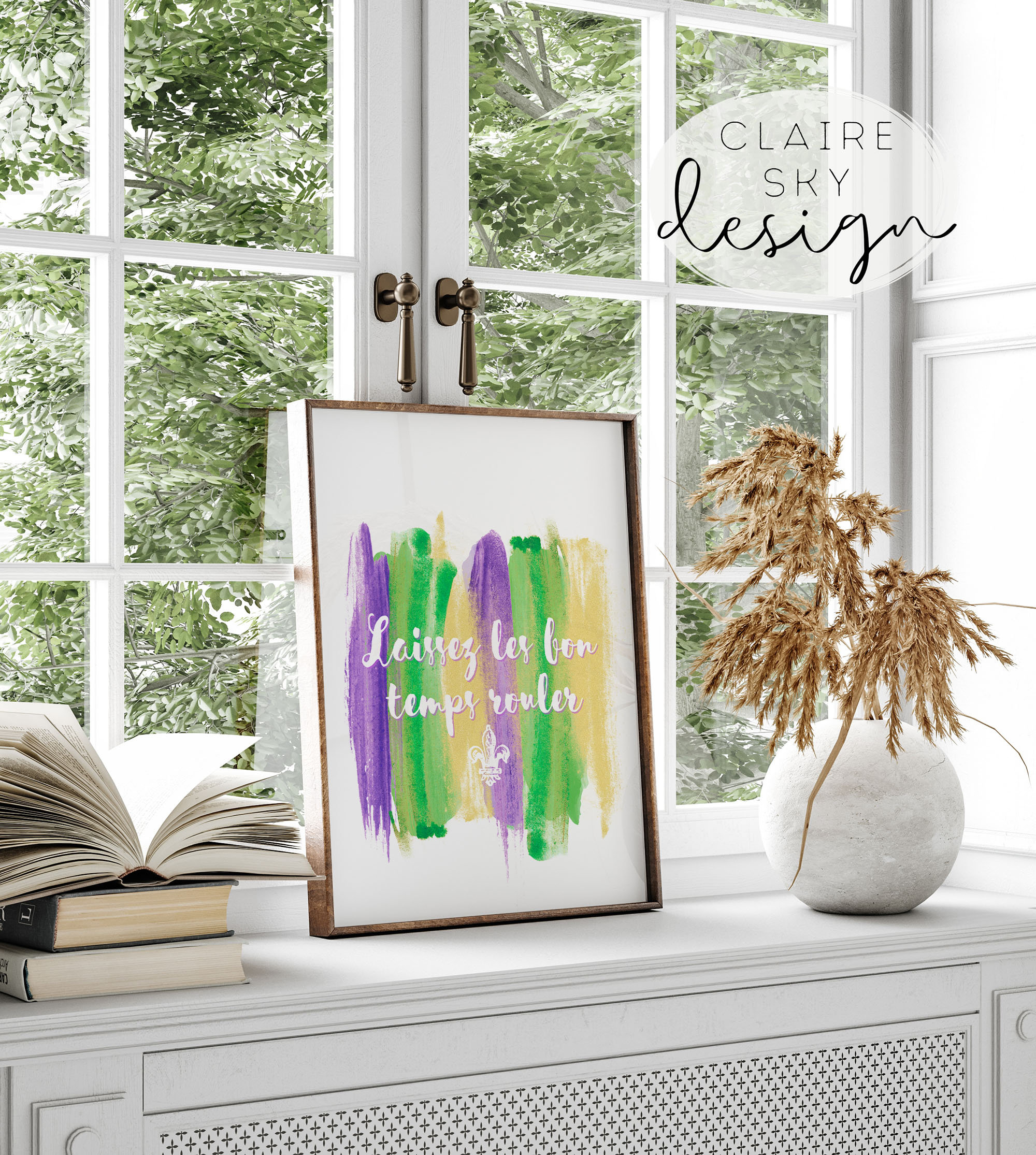 Mardi Gras Print | Laissez Les Bon Temps Rouler Sign | Mardi Gras Wall ...