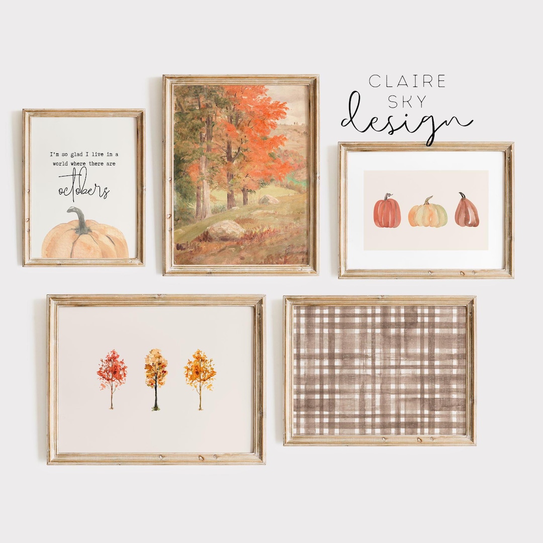 Autumn Gallery Wall Art | Fall Gallery Wall | October Wall Art Prints ...