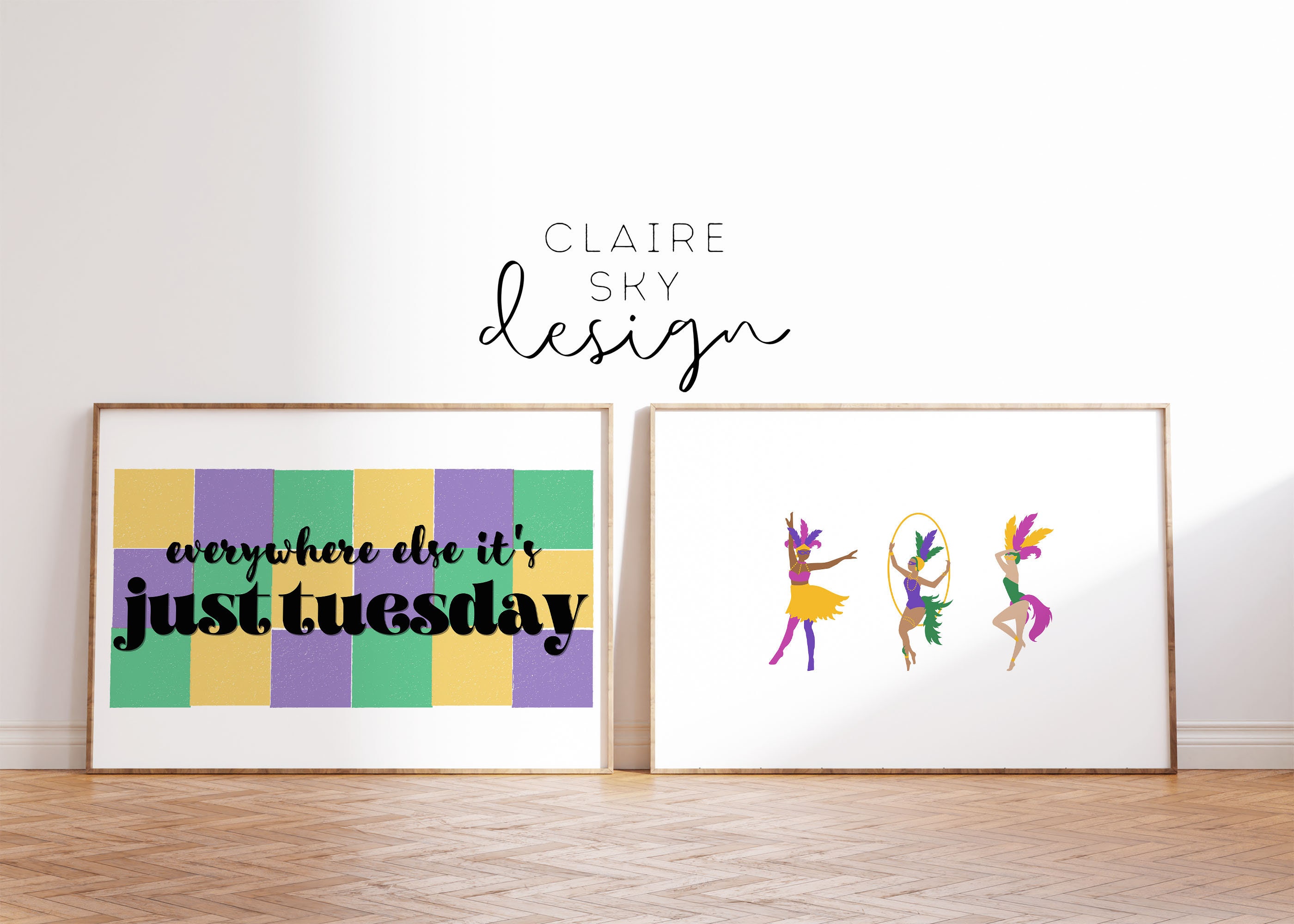 Mardi Gras Printable Wall Art | Minimalist Mardi Gras Decor | New ...