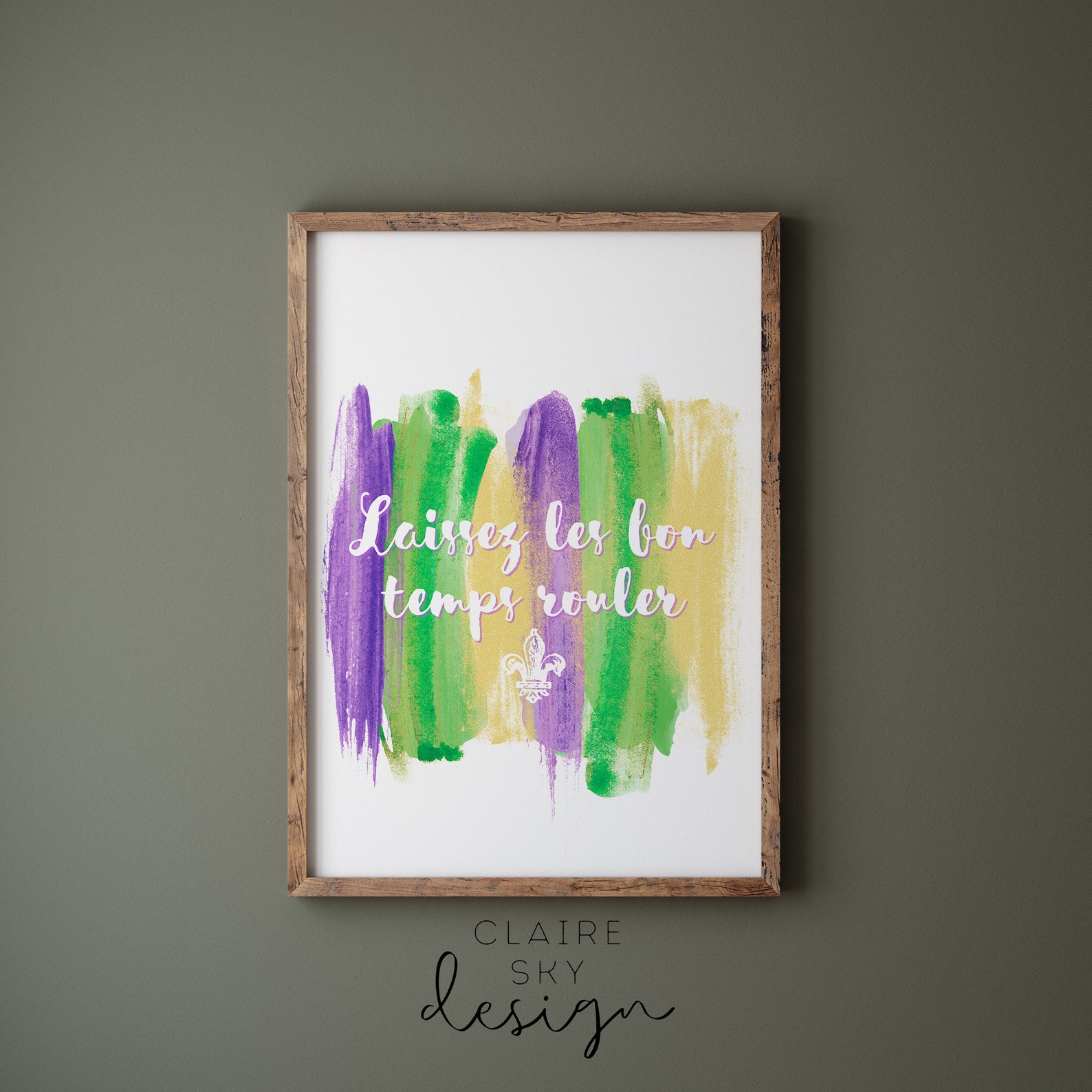 Mardi Gras Print | Laissez Les Bon Temps Rouler Sign | Mardi Gras Wall ...