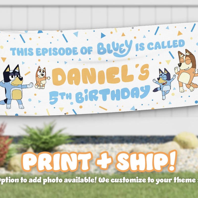 Bluey Backdrop Boy Birthday - Etsy