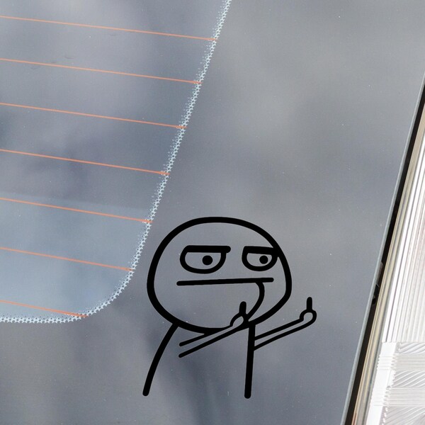 Stick Figure Middle Finger Car - Etsy
