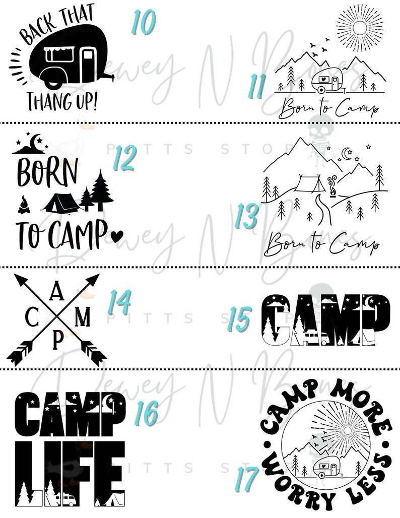 Camping Bucket Decal / Camping / Decals / Vinyl / Decal Only / Camping ...