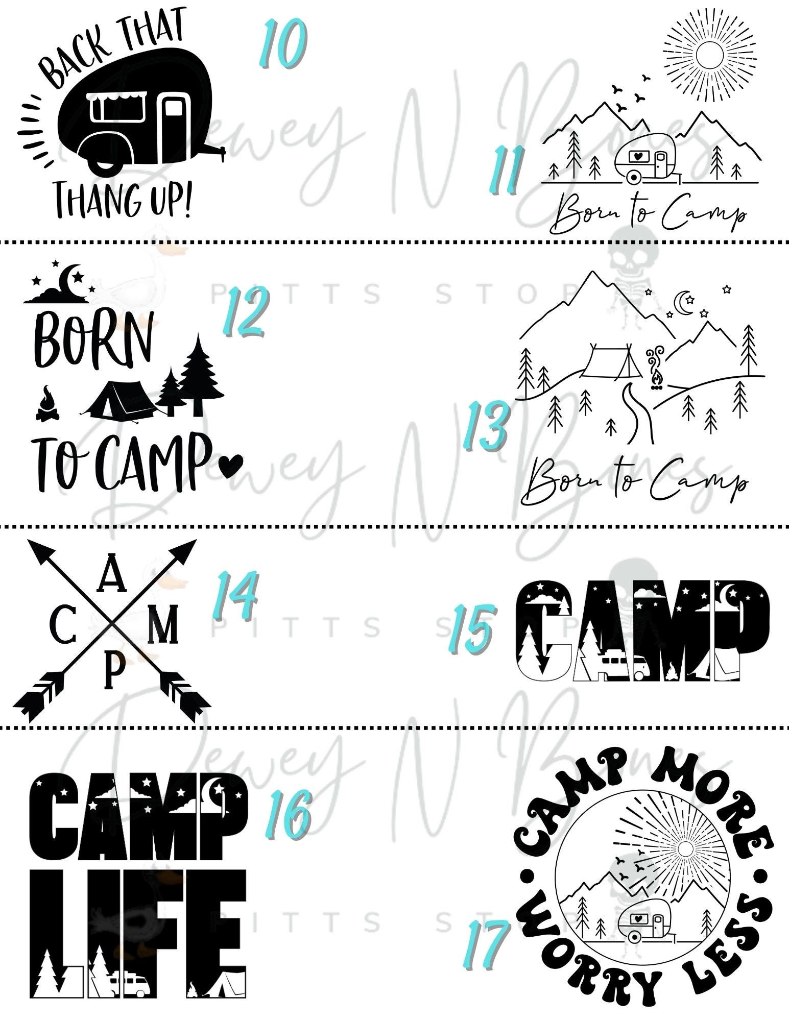 Camping Bucket Decal / Camping / Decals / Vinyl / Decal Only / Camping ...