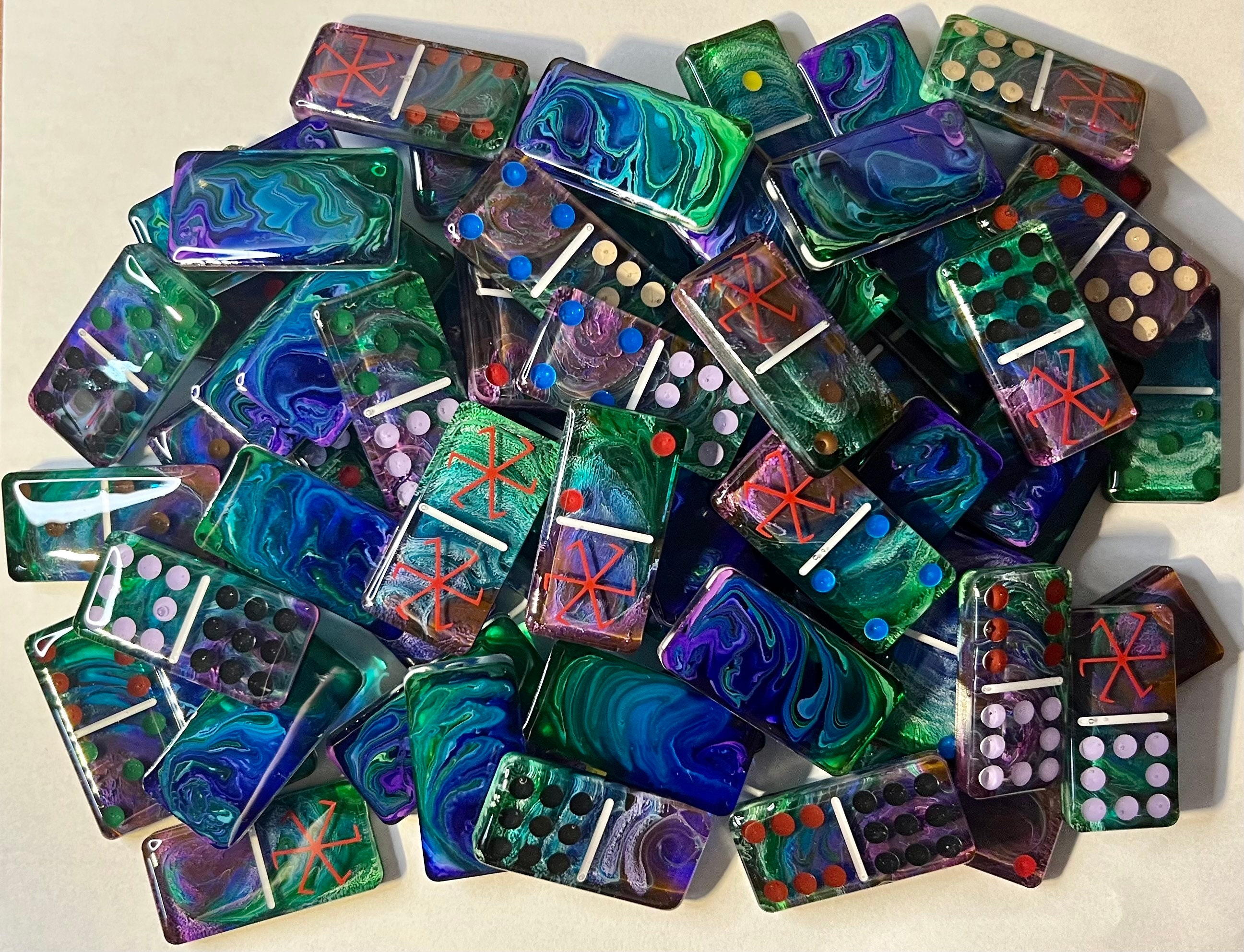 Custom Dominoes / Double 9 / Spinner / Texas Wild Dominoes / Family ...