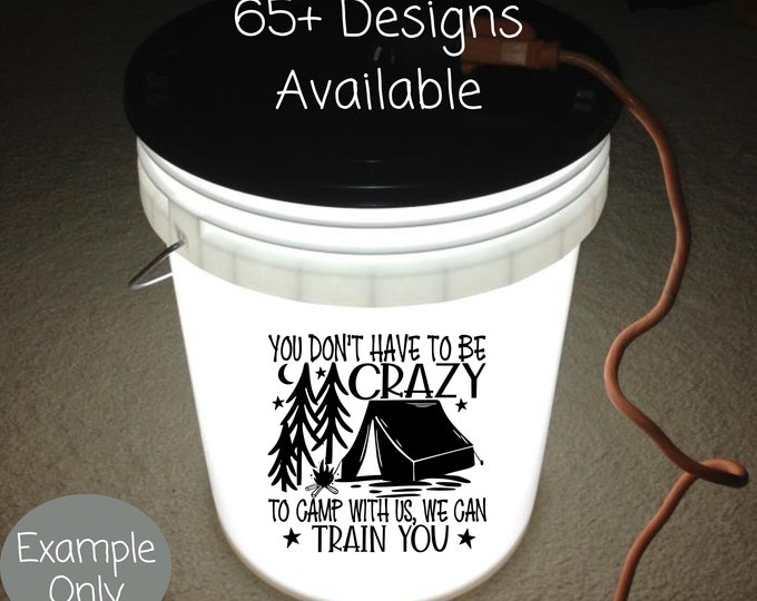 Camping Bucket Decal and Light (***bucket Not Included***) - Camp Decor ...