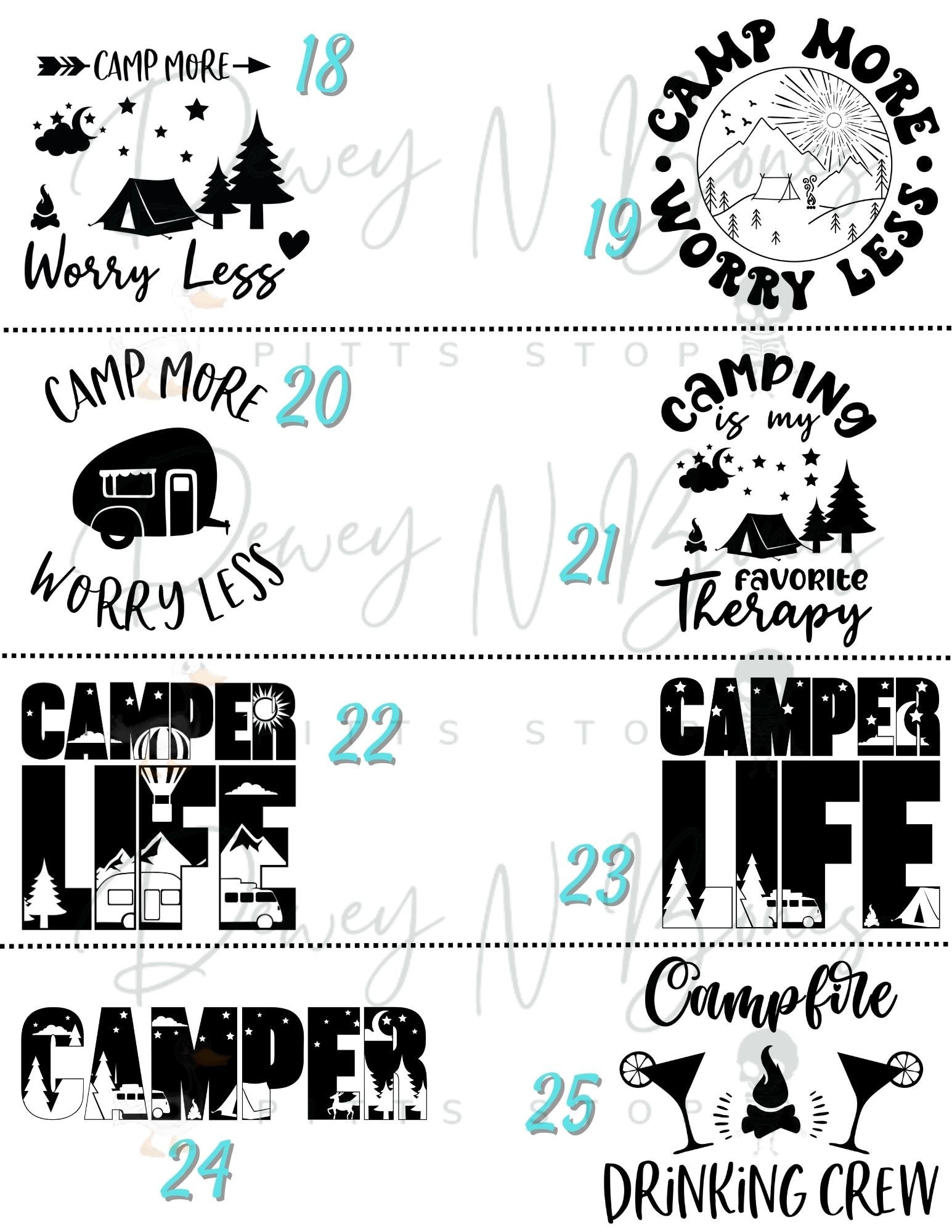 Camping Bucket Decal / Camping / Decals / Vinyl / Decal Only / Camping ...