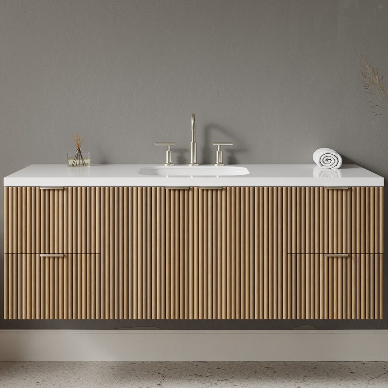 Reeded Bathroom Vanity - Etsy