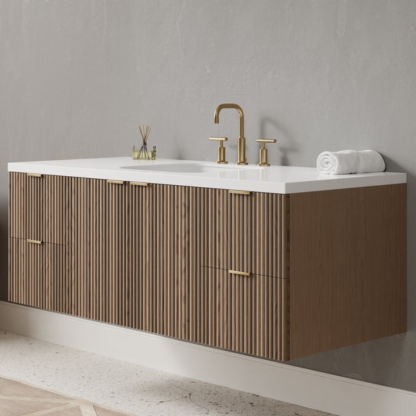 Fluted Floating Vanity - Etsy