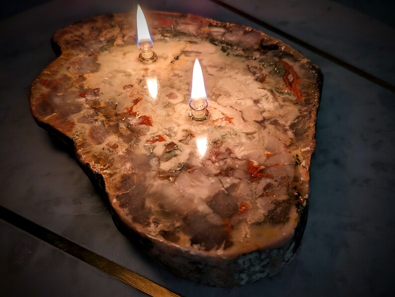 Fossil Rock Candle Aromatherapy Oil Lamp Coprolite Glowstone Unique ...