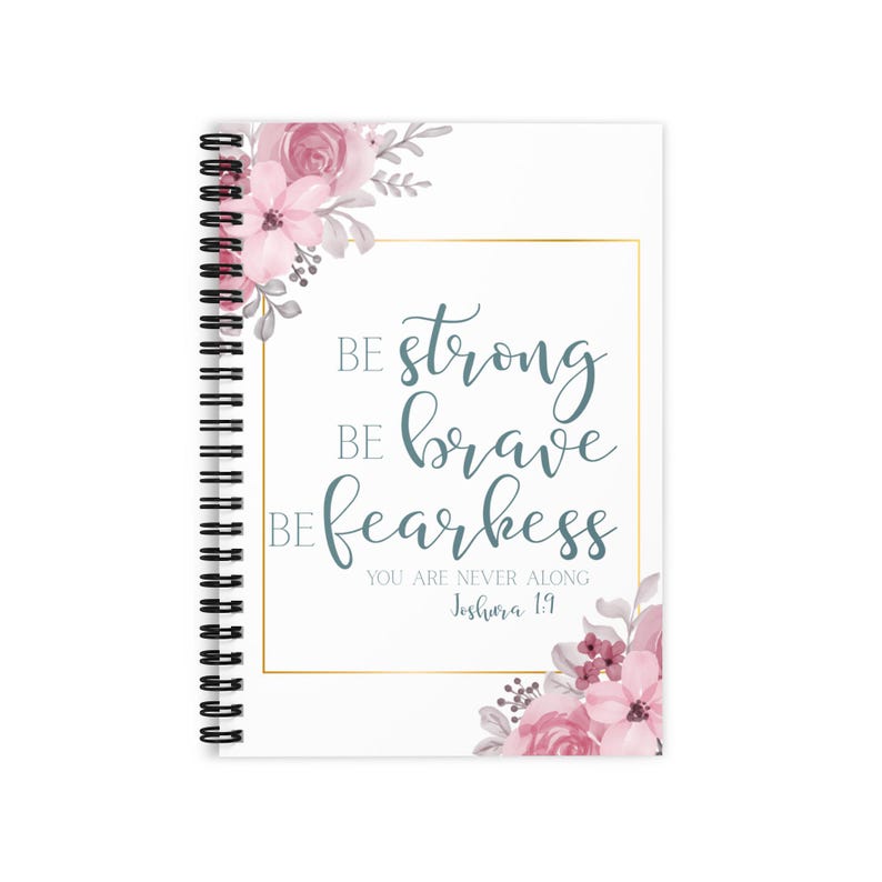 Christian Prayer Journal – Bible Study Notebook With Joshua 1:9 Verse ...