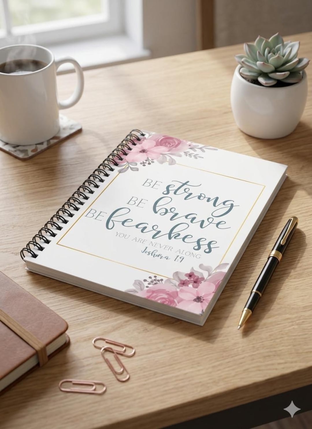 Christian Prayer Journal – Bible Study Notebook With Joshua 1:9 Verse ...