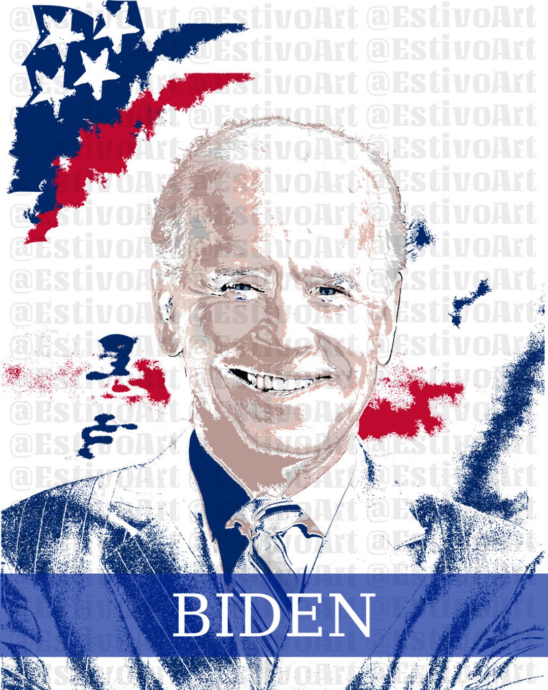 Joe Biden, President of the United States Portrait Poster, SVG, PNG - Etsy