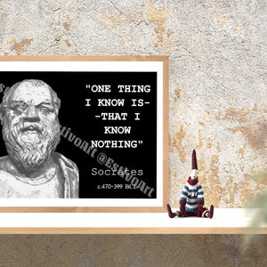 Socrates, I Know Nothing Quote, SVG/PNG - Etsy
