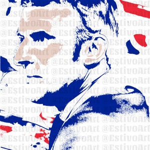 Emmanuel Macron, President of France, Illustration Portrait, SVG, PNG ...