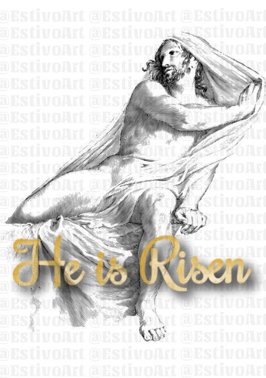 He is Risen/the Resurrection Illustration, SVG/PNG, Sublimation - Etsy