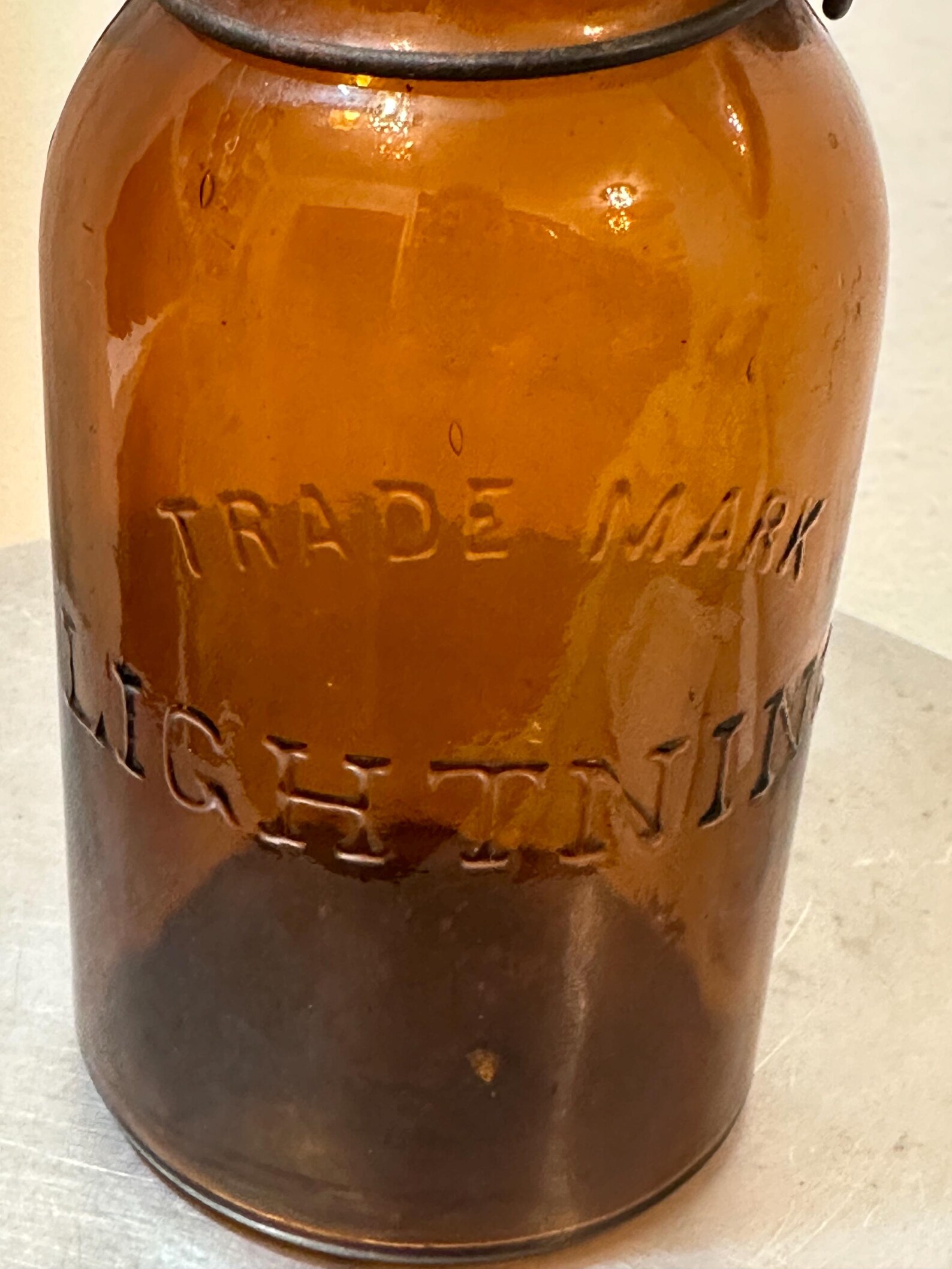 Antique Trade Mark Lightning Amber Canning Jar (putman 193) - Etsy