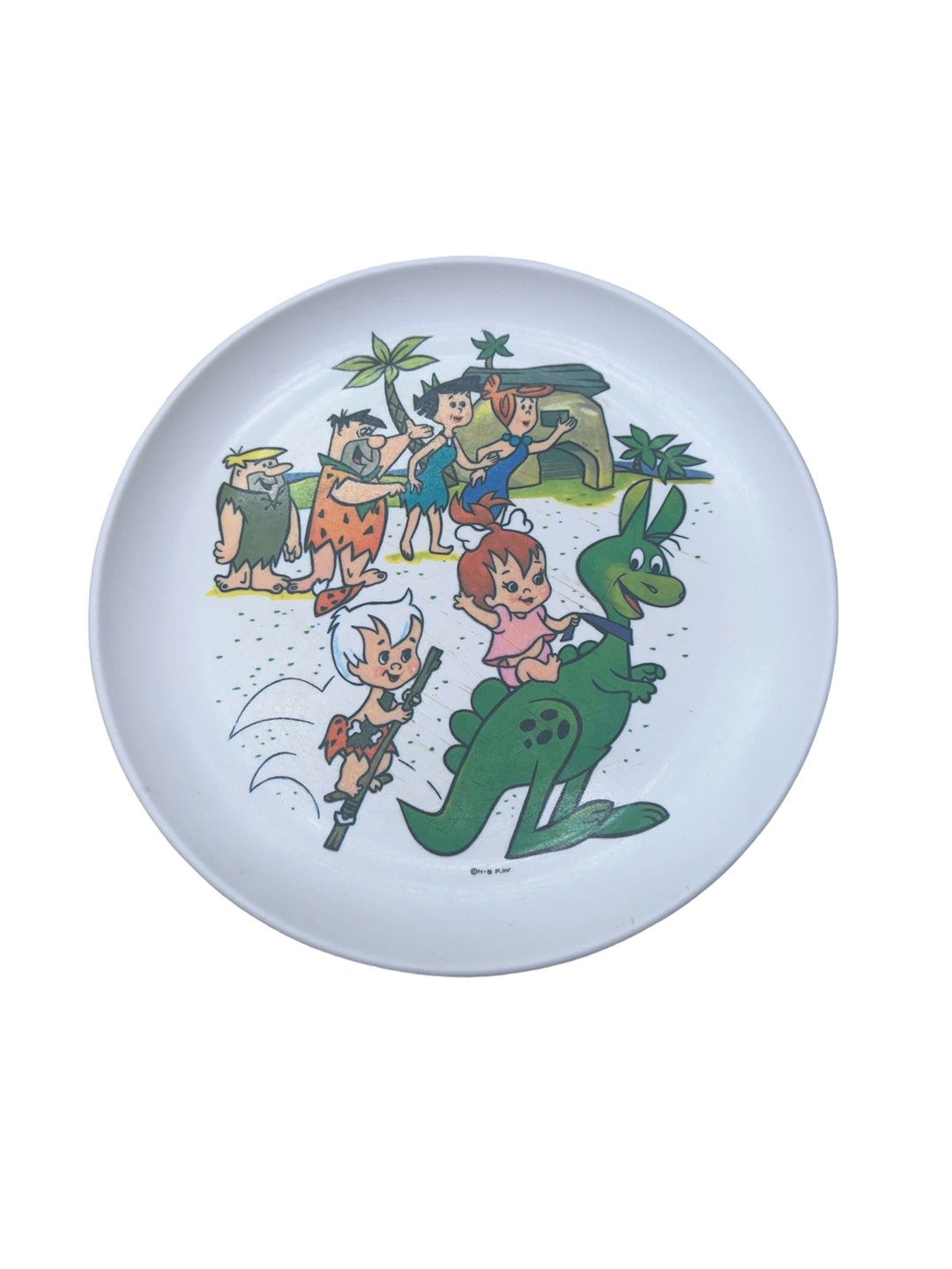 Vintage Flintstone Plate - Etsy