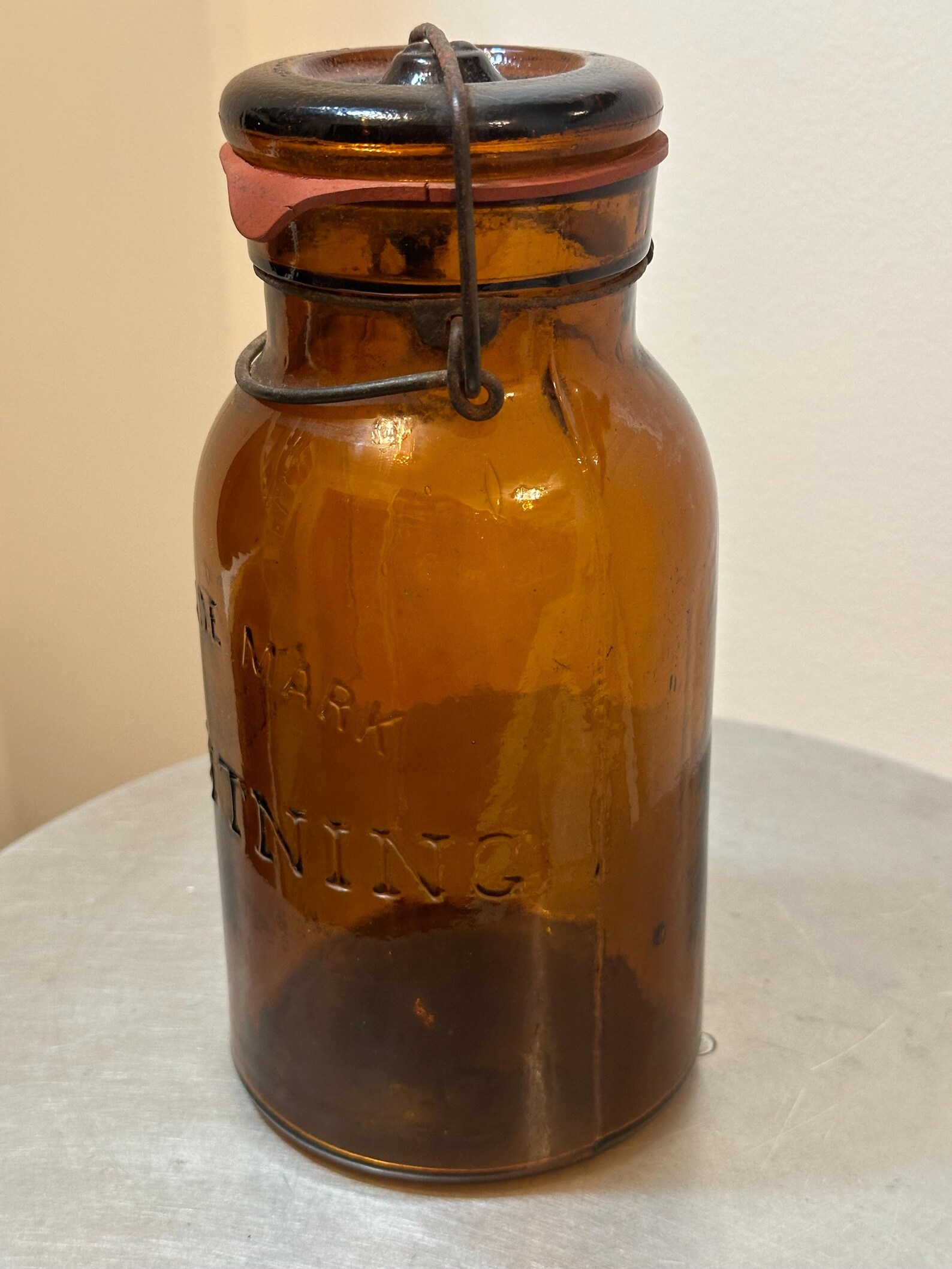 Antique Trade Mark Lightning Amber Canning Jar (putman 193) - Etsy