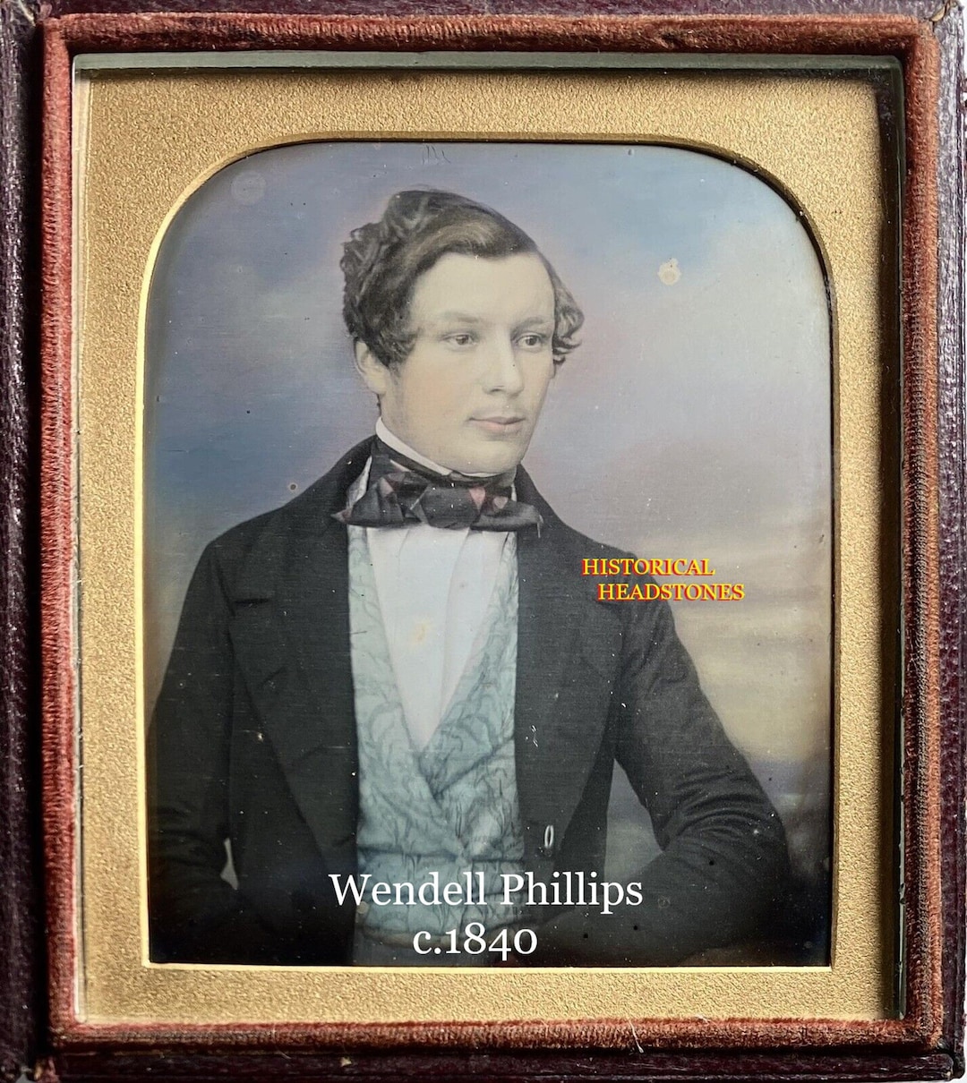 X4 Abolitionist WENDELL PHILLIPS 1/6th & 1/9th Daguerreotypes C.1840's ...