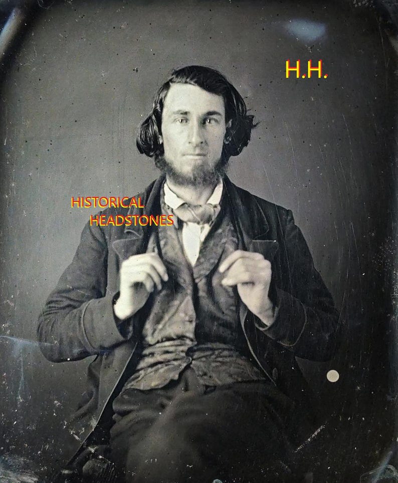 2 X TOMBSTONE Founding Father ED SCHIEFFELIN 1/6th Plate Daguerreotype ...