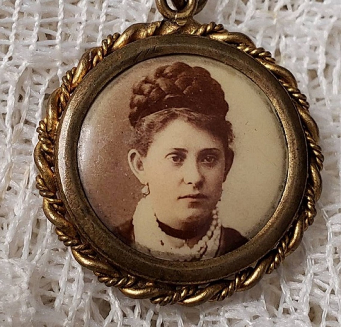 Wild Bill Hickok & Wife Agnes Thatcher Lake Broach Keepsake, Celloid ...