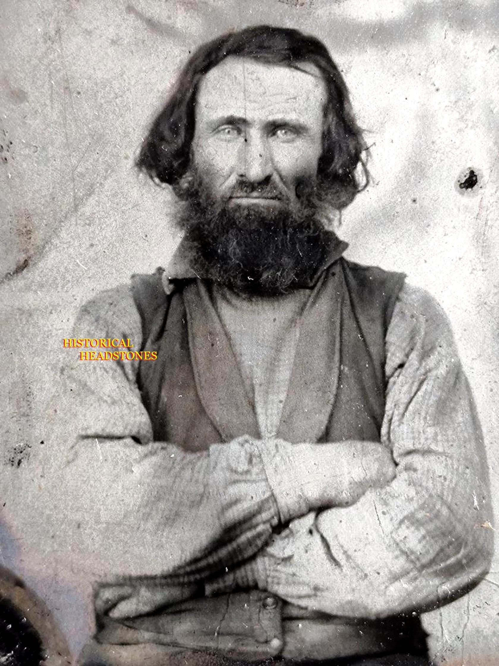 TOMBSTONE Founding Father ED SCHIEFFELIN 1/9th Plate Tintype C.1876 ...
