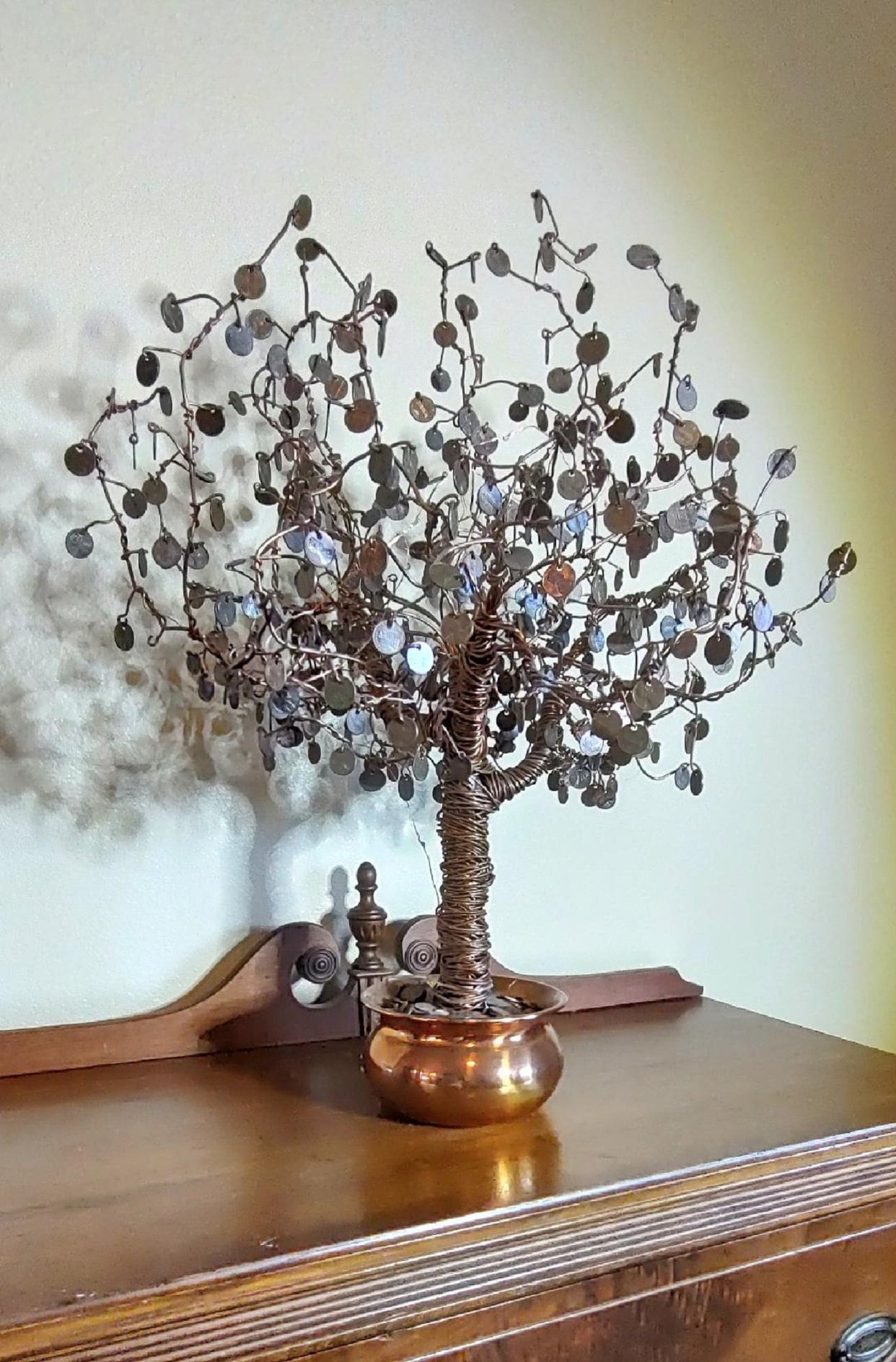 Money Tree / Penny Tree Lucky Penny! ART Hundreds of US Pennies! Never ...