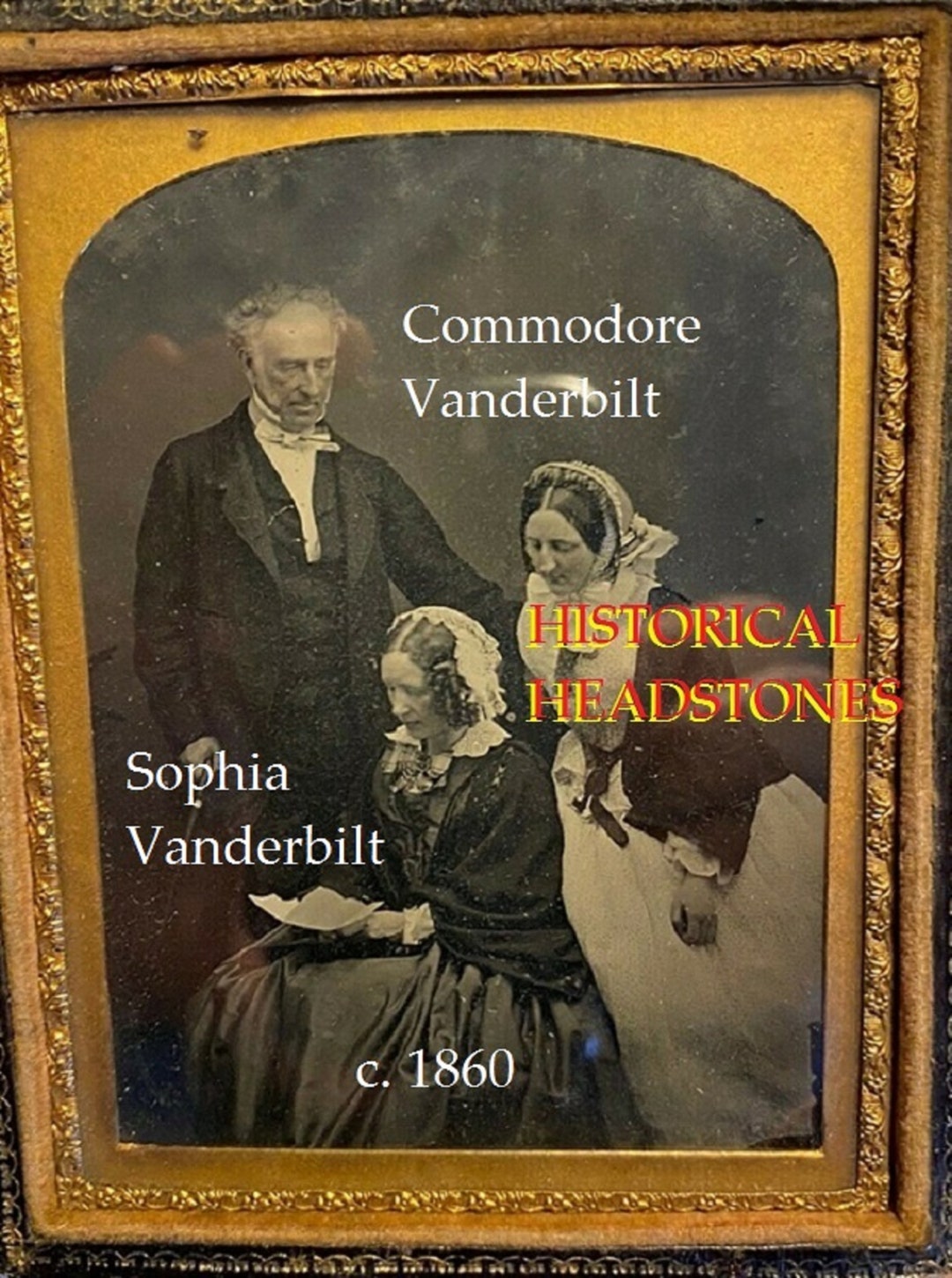 1/4 DAGUERREOTYPE, Half Case, COMMODORE VANDERBILT, Wife Sophia ...