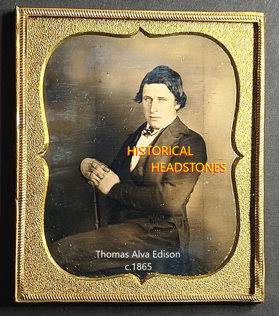 Inventor THOMAS ALVA EDISON 1/6th Daguerreotype C.1865 With Forensic ...