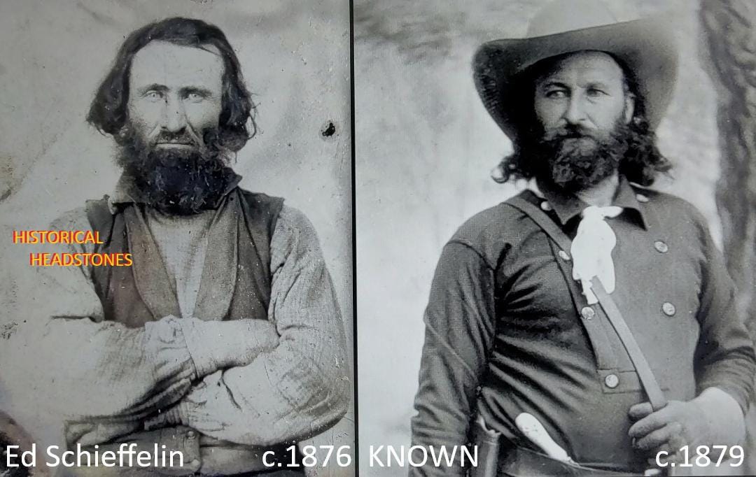 2 X TOMBSTONE Founding Father ED SCHIEFFELIN 1/6th Plate Daguerreotype ...