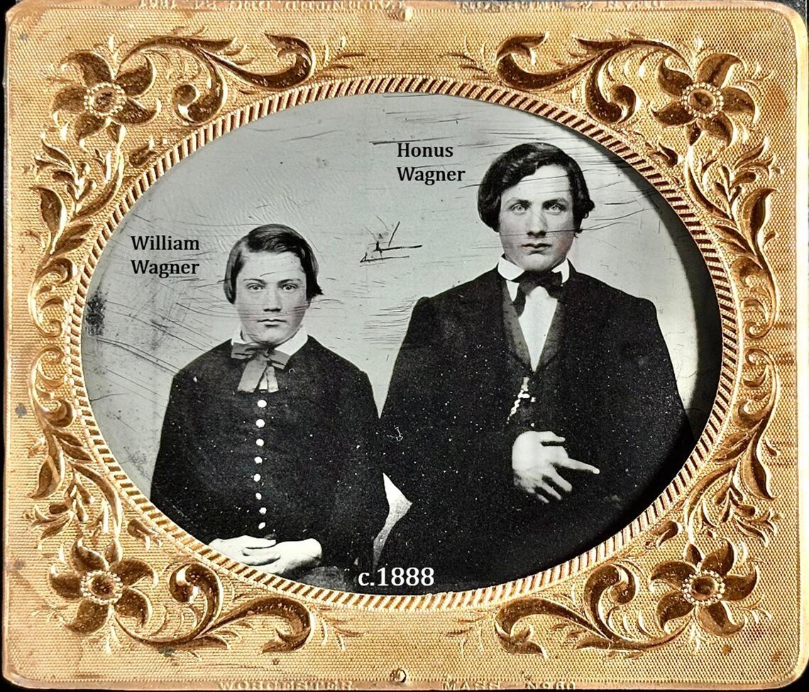 Honus Wagner & Brother William J. 1/6th TINTYPE C.1888 Early Photo ...