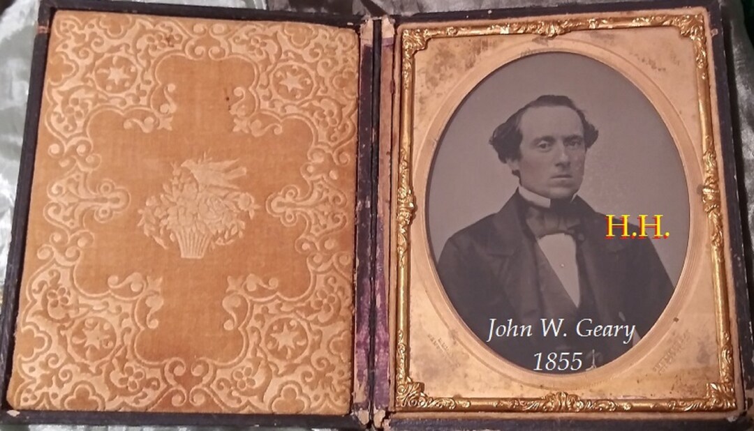 JOHN WHITE GEARY Half Plate Ambrotype, C.1855 American Union General ...