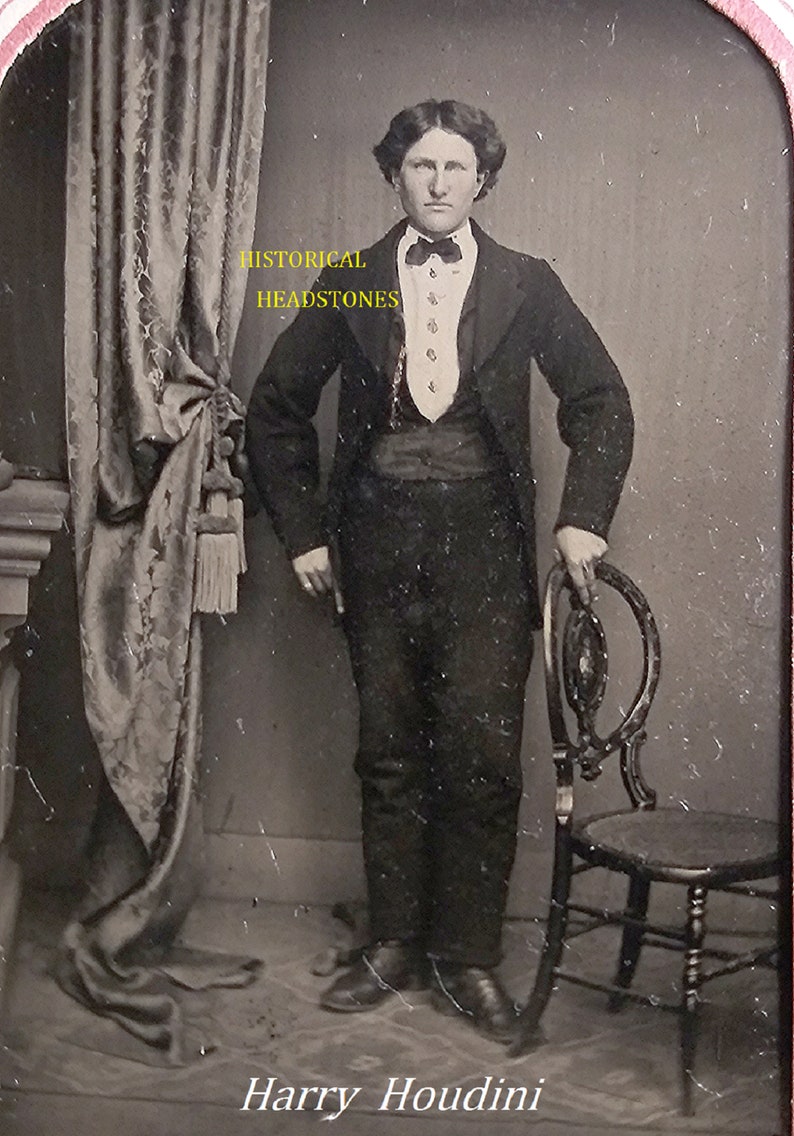 HARRY HOUDINI 1/6th Tintype, C.1895 Born Enrich Weize MAGICIAN! - Etsy