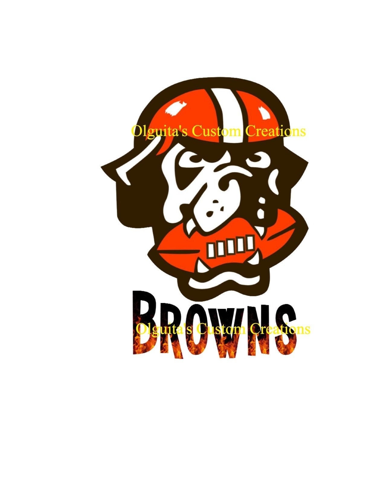 Cleveland Browns Bulldog Image - Etsy