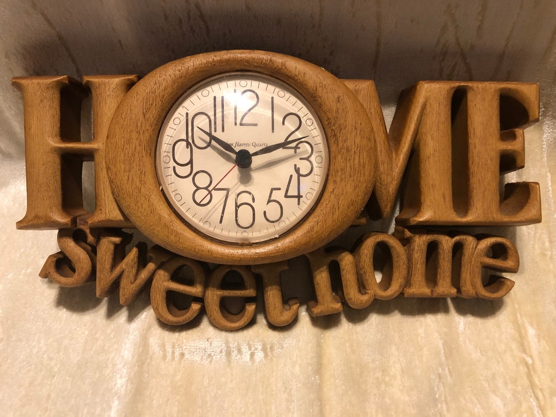 Vintage Burwood Home Sweet Home Clock - Etsy