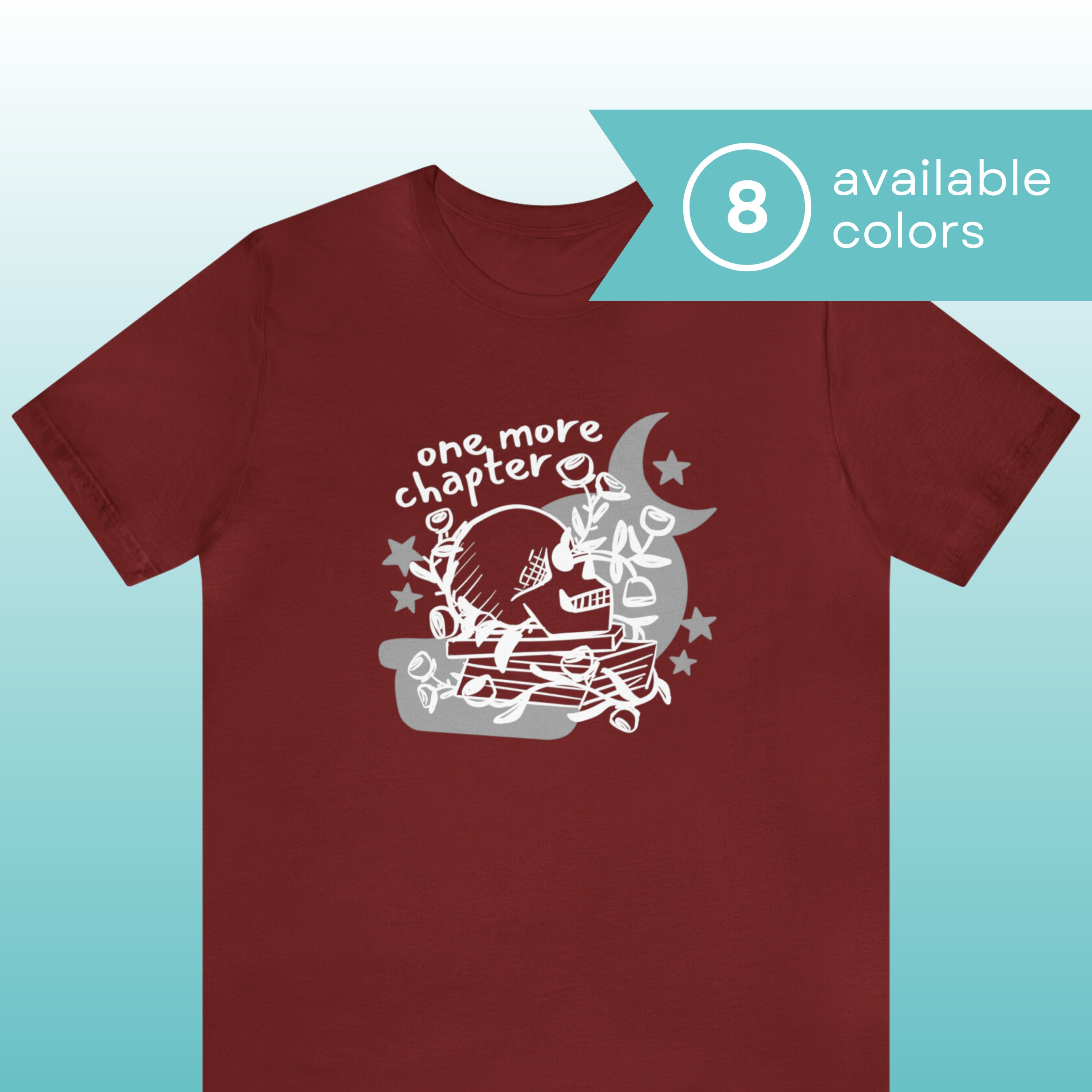 Graphic 'one More Chapter' Skull T-shirt Comfortable Short-sleeve Tee ...