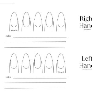 Nail Art Planner Nail Design Template (digital Download) - Etsy