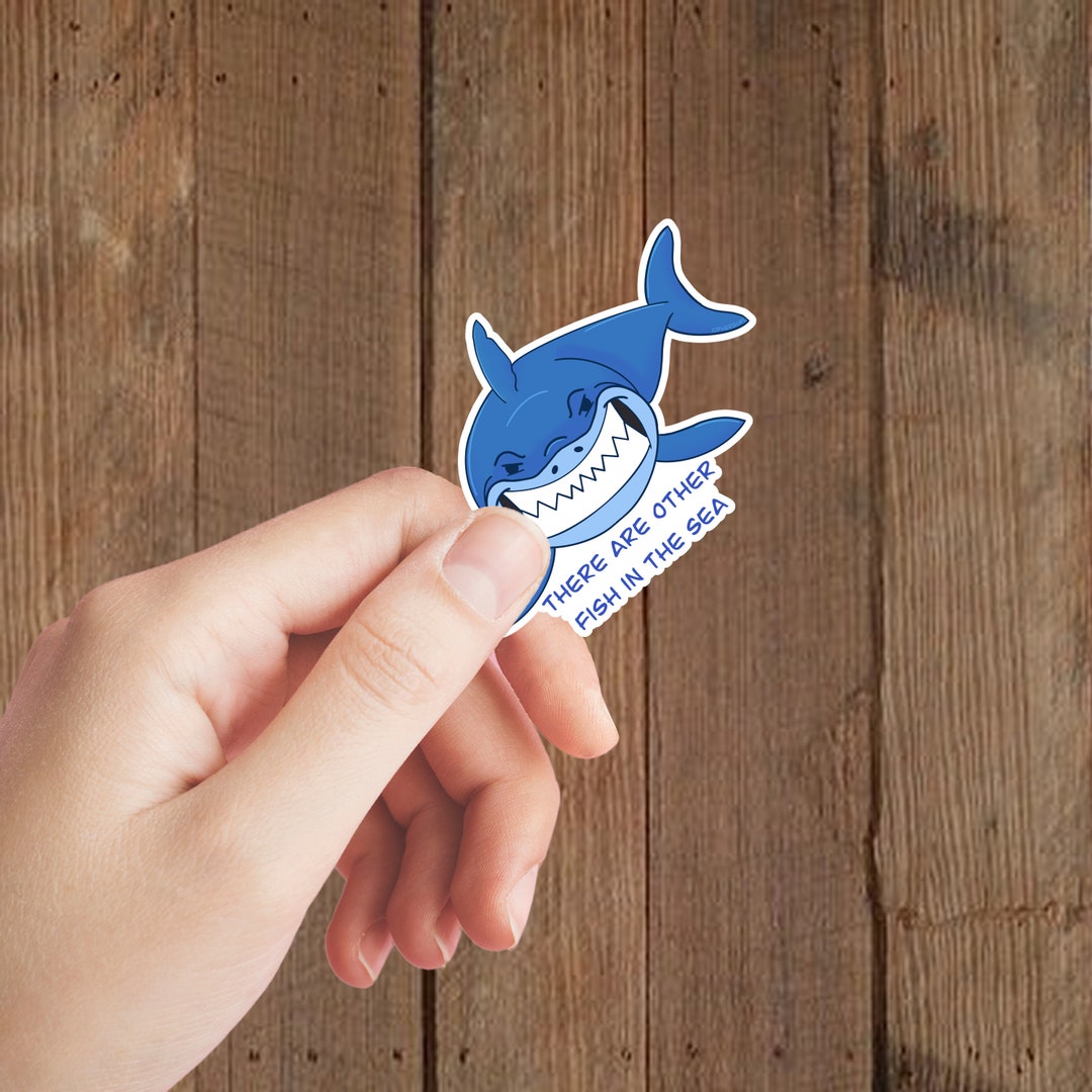 Grinning Shark Homemade Vinyl Sticker - Etsy