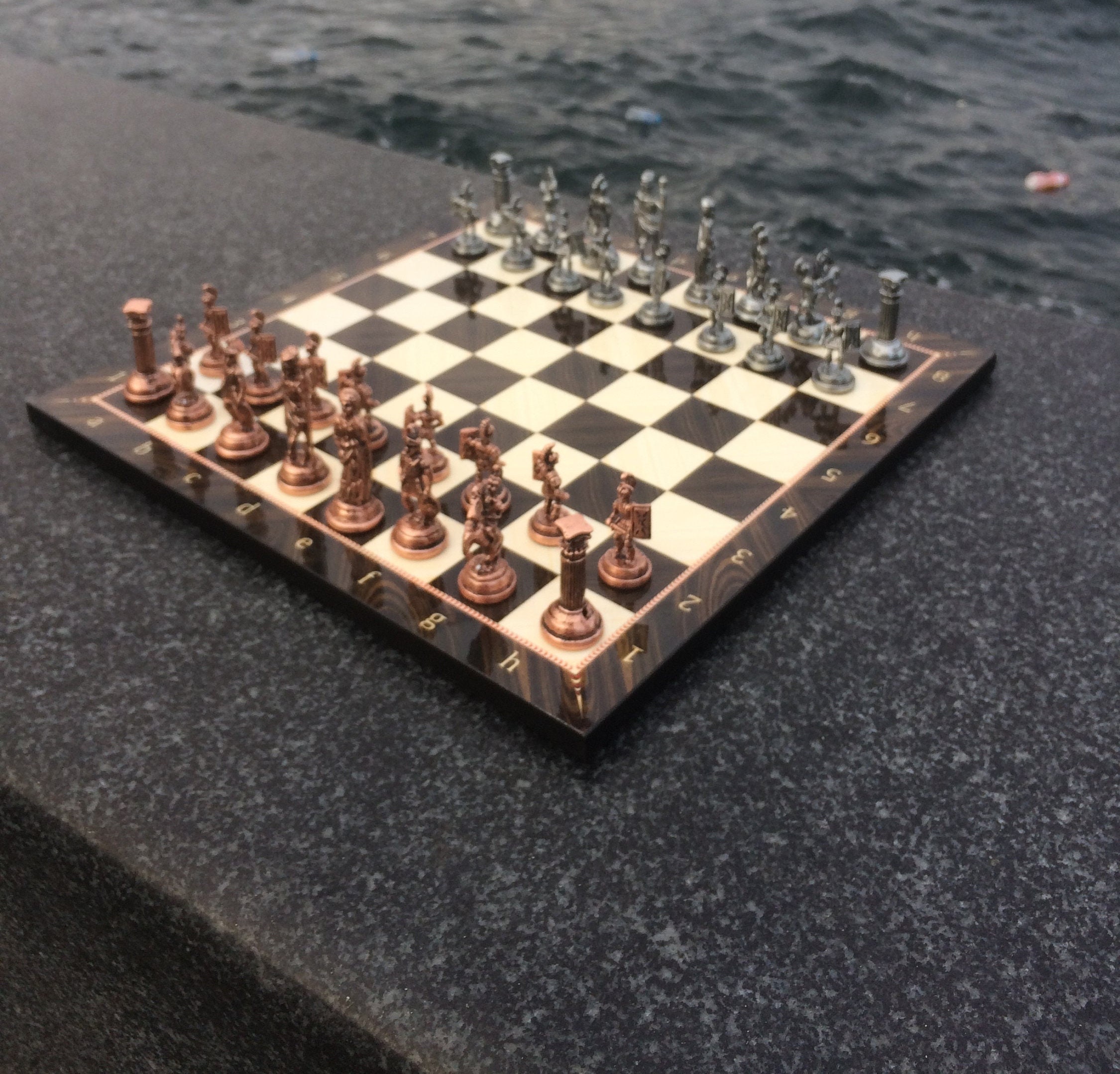 Wooden Chess Set Chess Set Board Chess Board Metal Chess - Etsy