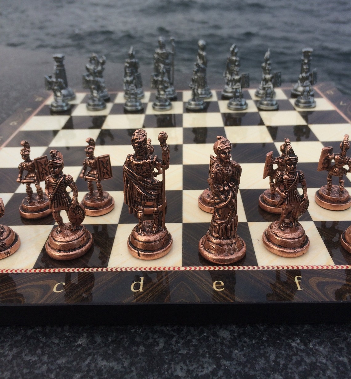 Wooden Chess Set Chess Set Board Chess Board Metal Chess - Etsy