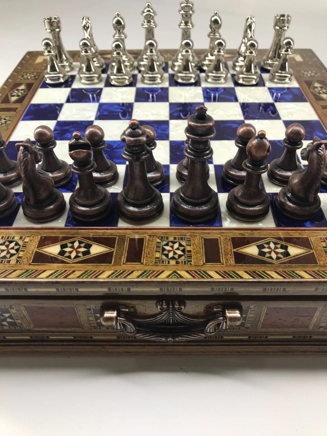 Elegant Chess Set, Chess Set, Chess Set, Metal Stone Wooden Chess Set ...