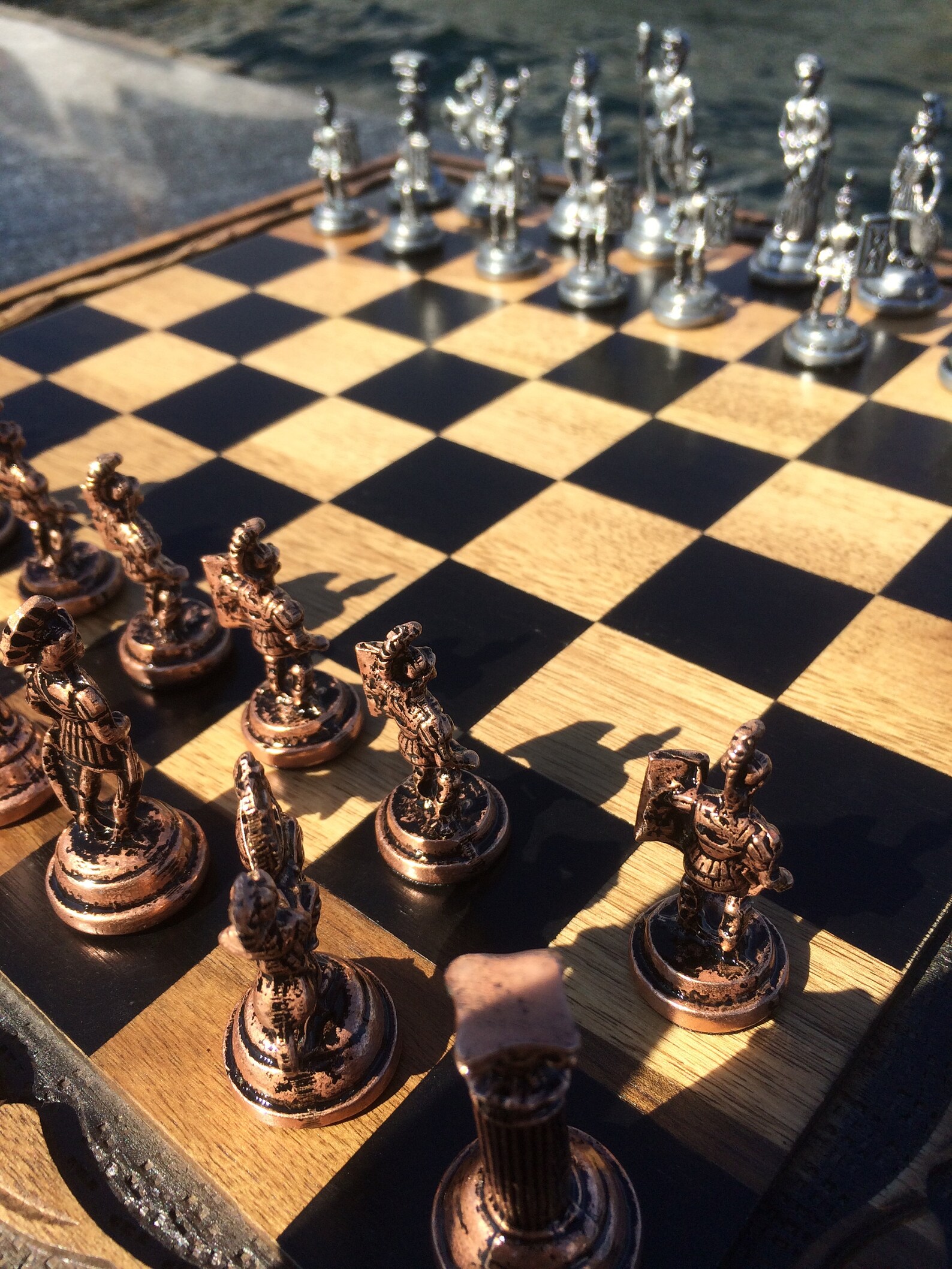 Metal Stone Wooden Chess Set, Elegant Chess Set, Chess Set, Chess Set ...