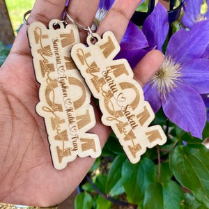 Personalized Mom Keychain, Mother’s Day Keychain, Handmade Wooden ...