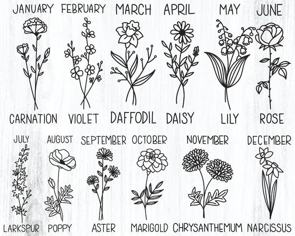 Birth Flower Calendar - Etsy