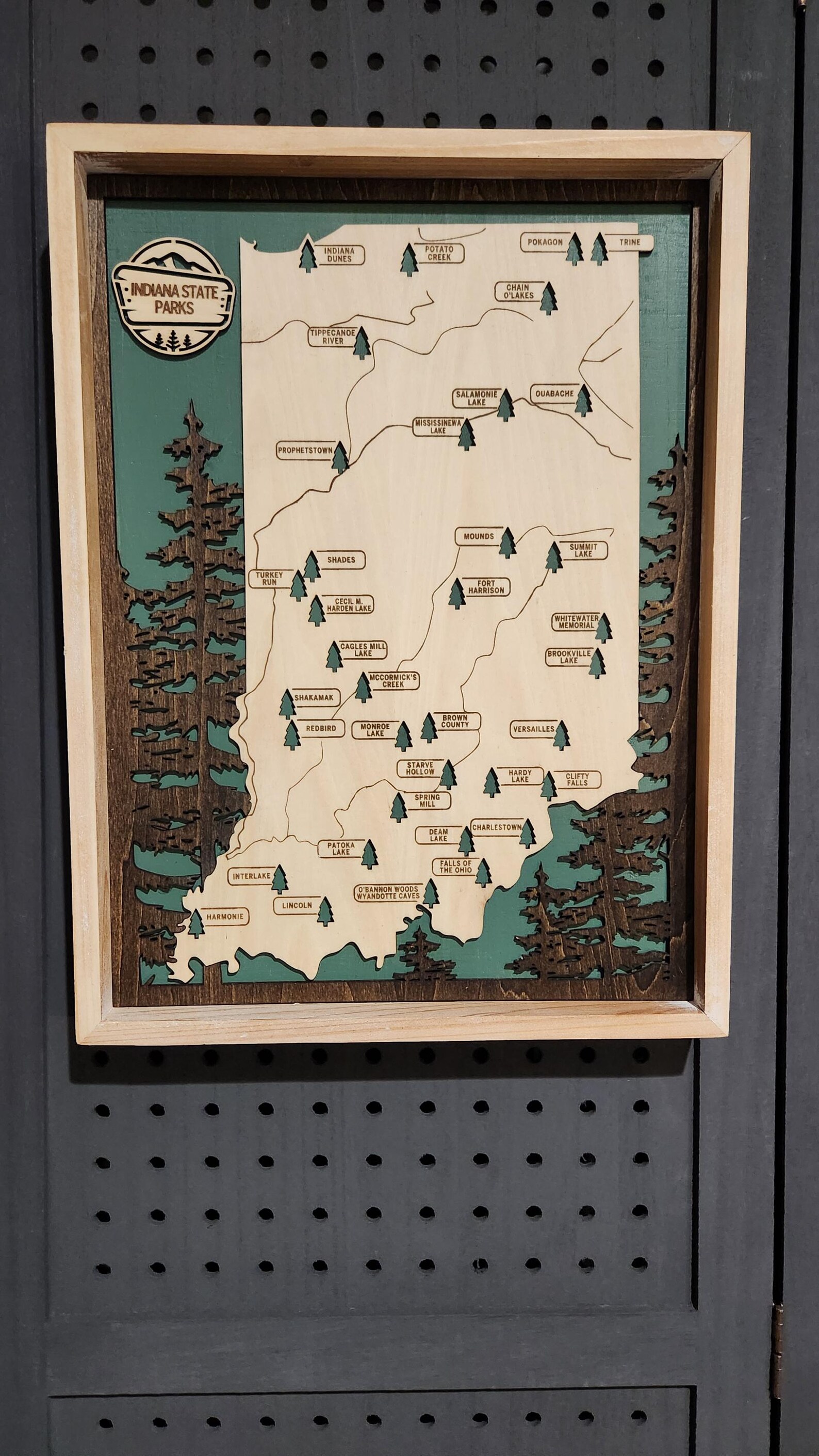 Indiana State Park Map - Etsy
