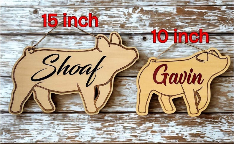 Show Pig Stall Sign: 4H FFA Livestock Project - Etsy