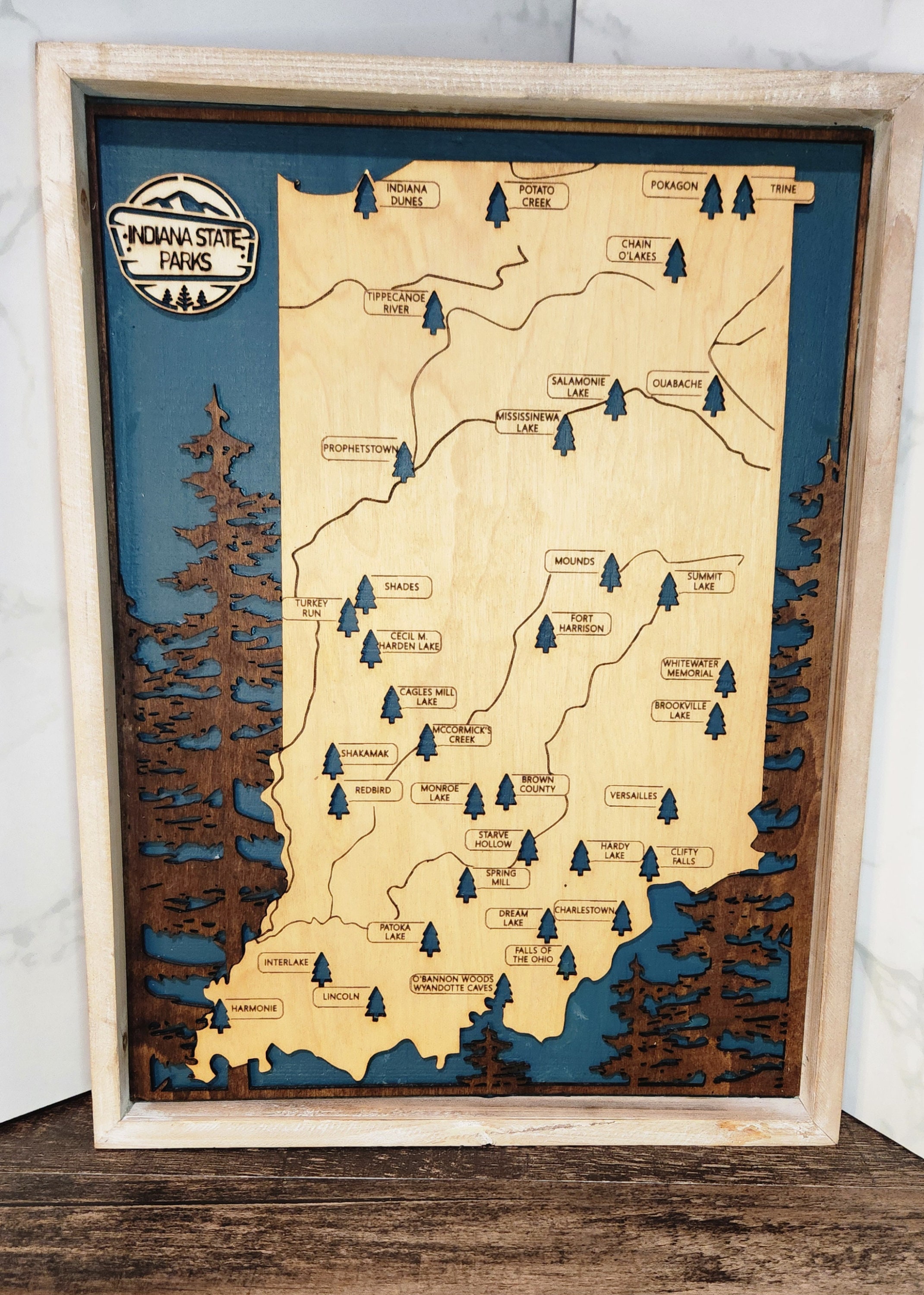 Indiana State Park Map - Etsy