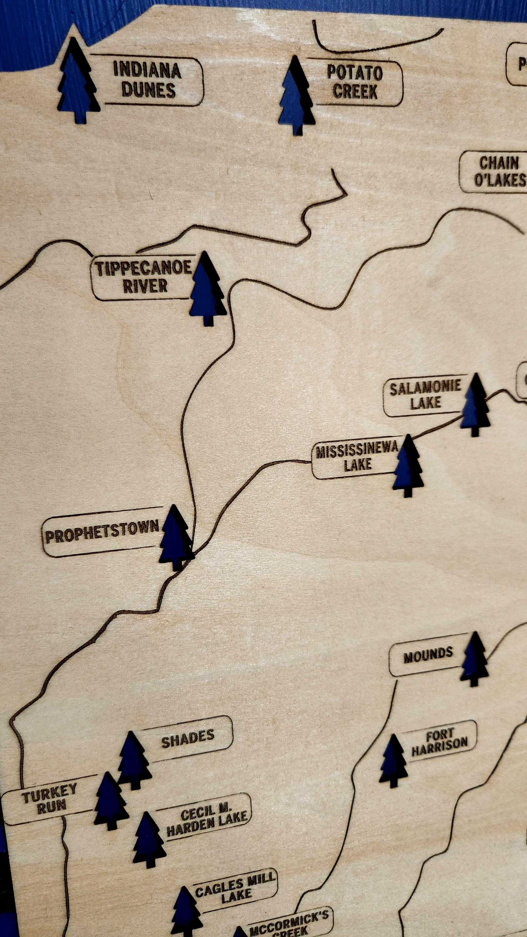 Indiana State Park Map - Etsy